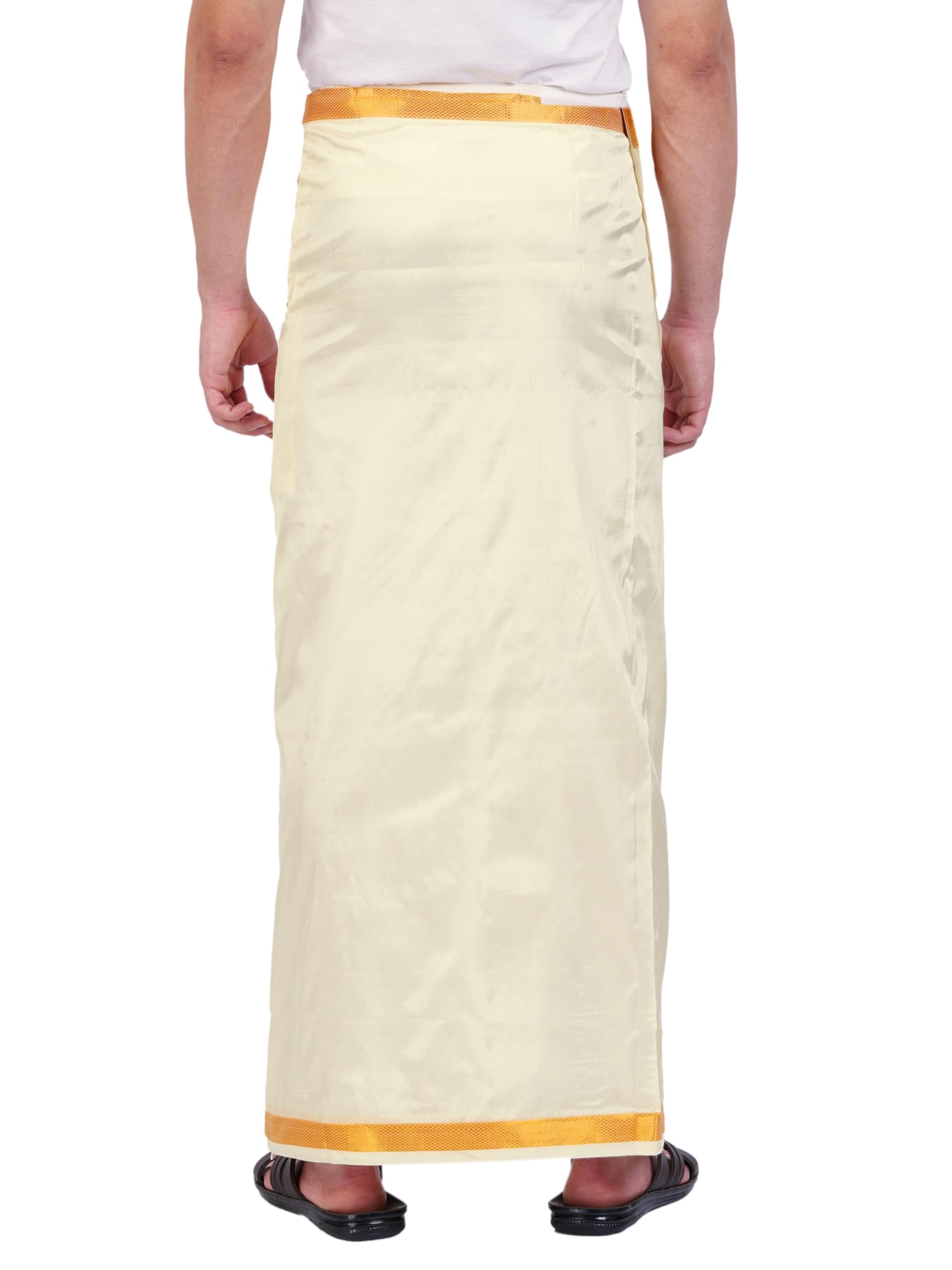 PRAKASAM COTTON Double Layer 8 Mulam Velcro Pocket Dhoti for men ...